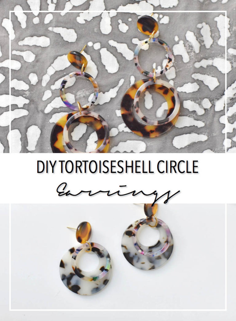 DIY Tortoiseshell circle earrings • theStyleSafari